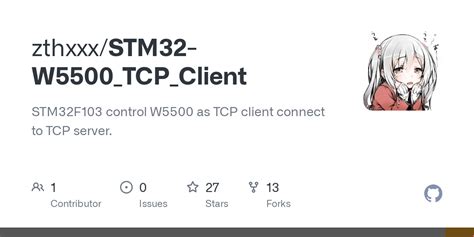 Github Zthxxxstm32 W5500tcpclient Stm32f103 Control W5500 As Tcp
