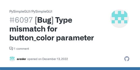 Bug Type Mismatch For Buttoncolor Parameter · Issue 6097