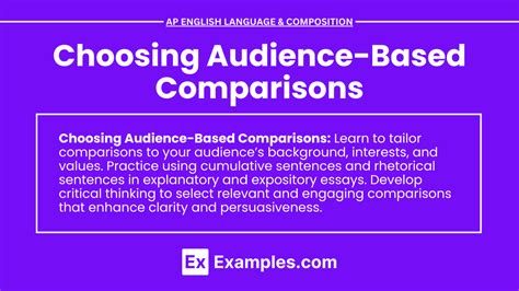 Unit 81 Choosing Audience Based Comparisons Notes And Practice Questions Ap® English
