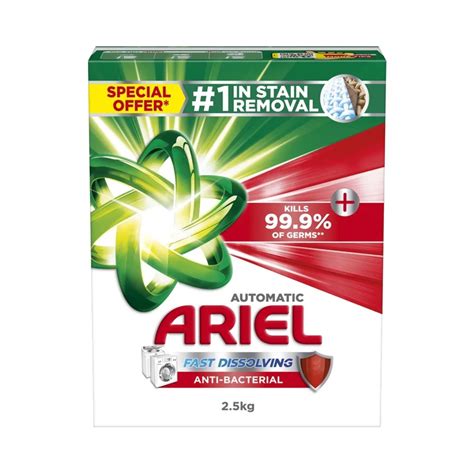 Ariel Automatic Fast Dissolving Anti Bacterial Washing Powder 2 X 25