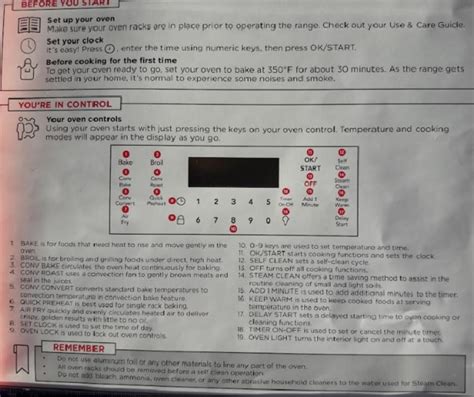 Induction Range Quick Instructions