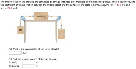 Solved The Three Objects In The Drawing Are Connected By Chegg Com