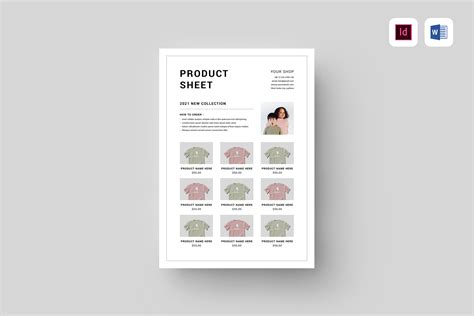 Product Sheet Ms Word And Indesign A Flyer Template By Leaflove