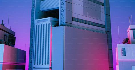 그 위에 분홍색 불빛이 있는 고층 건물 사진 Unsplash의 사이버펑크 월페이퍼 이미지