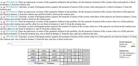 Solved Problem A Rotating System Consists Of Four Chegg