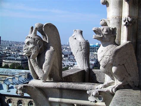 Gargoyle Statues On Buildings