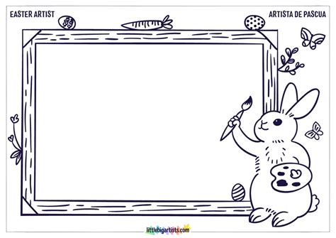 Easter Artist Printable Drawing Activity Little Big Artists
