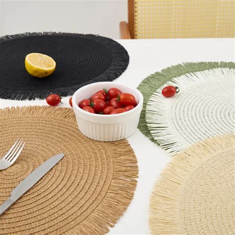 Round Woven Paper Placemats At Malik Garcia Blog