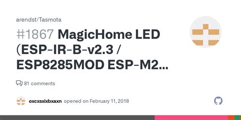 MagicHome LED ESP IR B V2 3 ESP8285MOD ESP M2 Not Working With Tasmota F W Issue 1867