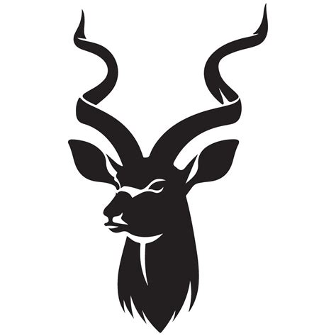 Magnificent Kudu Antelope Head Illustration For Wildlife Enthusiasts