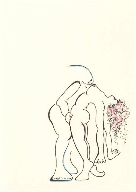 Erotic Line Drawing 11 Drawing By Carol Scavotto Saatchi Art