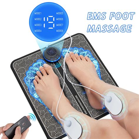 Lues House Electric Ems Foot Massager Pad Relief Pain Relax Feet