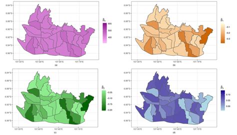 Coefficient Maps Of Space Variable For Quantile 0 50 Of Dengue Fever In Download Scientific