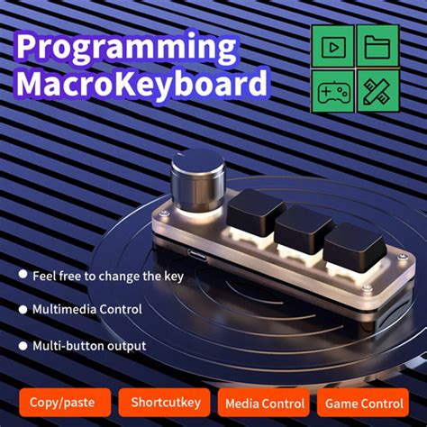 Jual Macropad Macro Mechanical Keyboard RGB Mini Custom Keys Knob Hitam Jakarta Timur