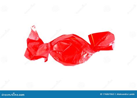 candy in red wrapper isolated stock image image of white isolated