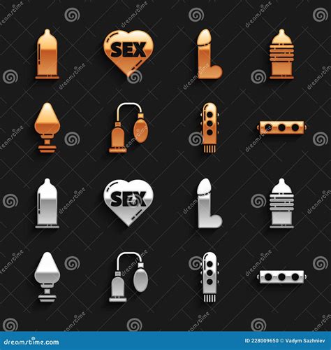 Set Penis Pump Condom Safe Sex Silicone Ball Gag With Belt Vibrator Anal Plug And Heart