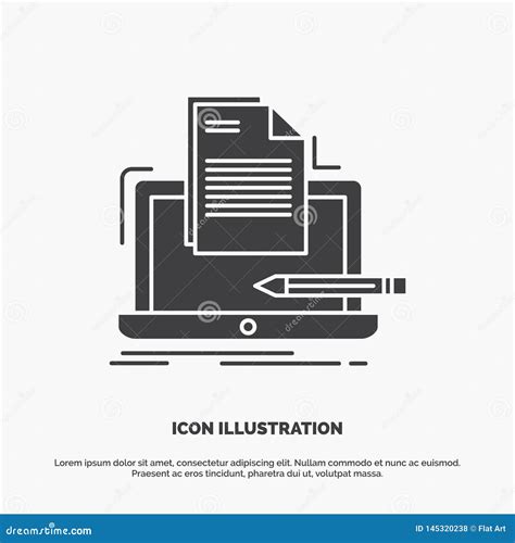 Coder Coding Computer List Paper Icon Glyph Vector Gray Symbol For