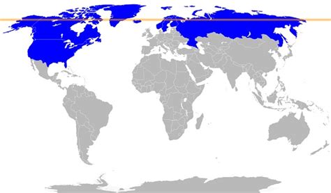 Círculo Polar ártico En El Mapa