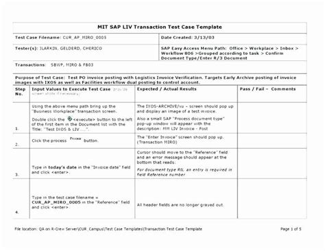 Master Test Plan Template Awesome Software Master Test Plan Template