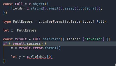 Optional Or Nullable Fields Generate Poor Typings For `z