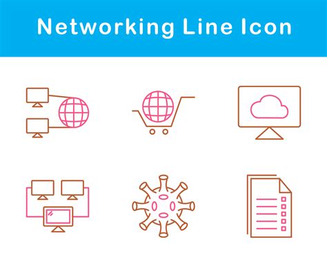 Networking Vector Icon Set 21458708 Vector Art At Vecteezy