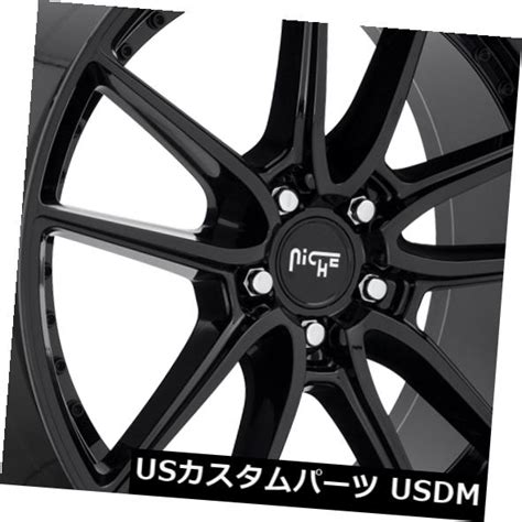 【楽天市場】海外輸入ホイール 22x9ニッチホイールm223 Dfs 5x112 Et38ブラックホイール（4個セット） 22x9 Niche