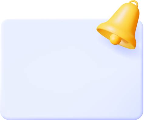 3d Notification Popup With Bell Icon 35715447 Png