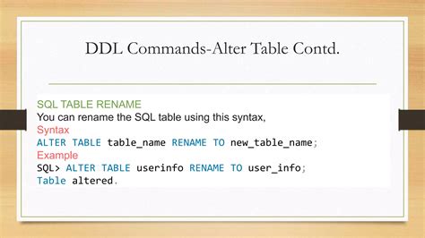 sql dml and ddl commands pptx