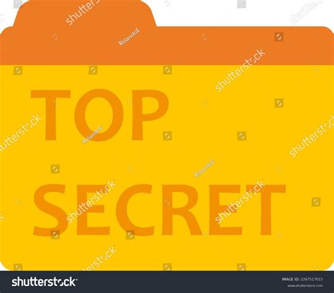 Vector Illustration Secret File Folder Top Stock Vector Royalty Free Shutterstock