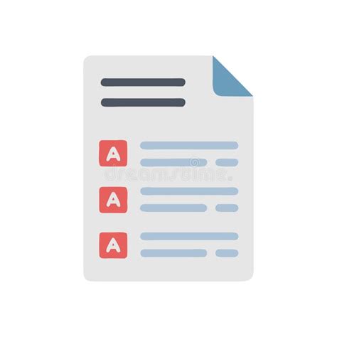 Grading Answer Sheet Icon Stock Vector Illustration Of Test 351932111