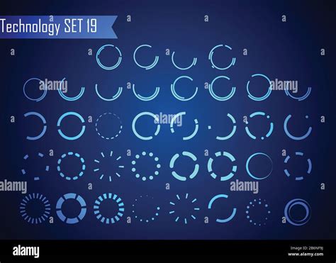 Set Of Circle Abstract Digital Technology UI Futuristic HUD Virtual