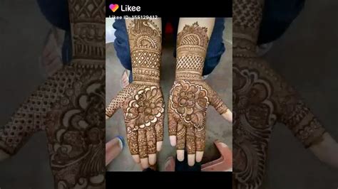 হাতের তালুতে মেহেদী ডিজাইন। Youtube