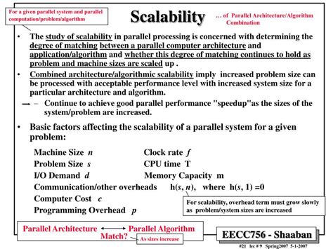 ppt parallel system performance evaluation and scalability powerpoint