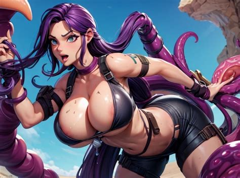 Rule 34 1girls Ai Generated Big Ass Big Breasts Desert Purple Hair Tentacle Tentacle Sex