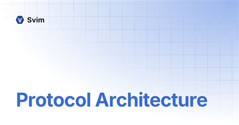Protocol Architecture Svim Protocol Architecture Svim