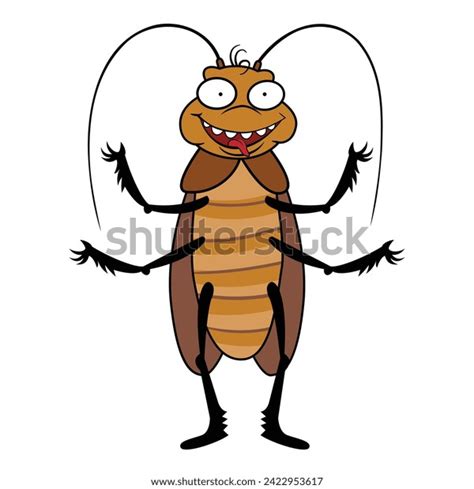 Funny Smiling Cockroach Icon Cartoon Vector Stock Vector Royalty Free