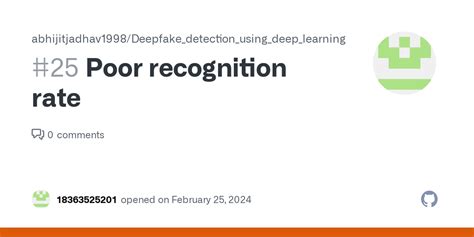 Poor Recognition Rate · Issue 25 · Abhijitjadhav1998 Deepfake