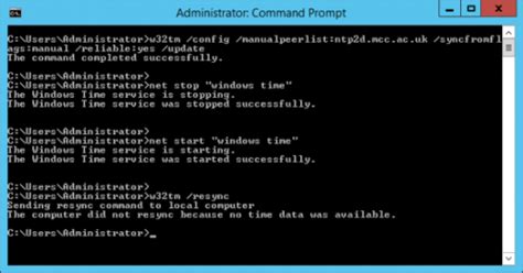 how to fix the computer did not resync because no time data was