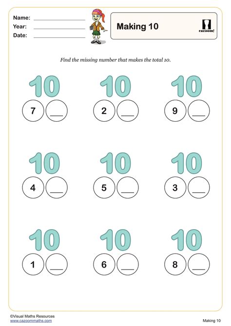 Making 10 Worksheet Fun And Engaging Year 1 Pdf Worksheets