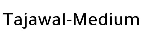 tajawal medium font
