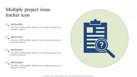 Multiple Project Issue Tracker Icon Ppt Example