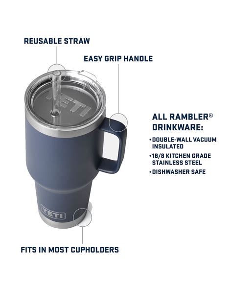 Yeti Rambler 35 Oz Straw Mug Black Schwarz 70000002297 Tacwrk