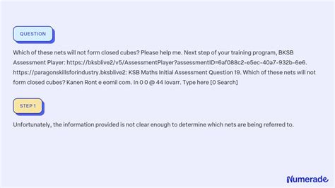 SOLVED Which Of These Nets Will Not Form Closed Cubes Please Help Me Next Step Of Your