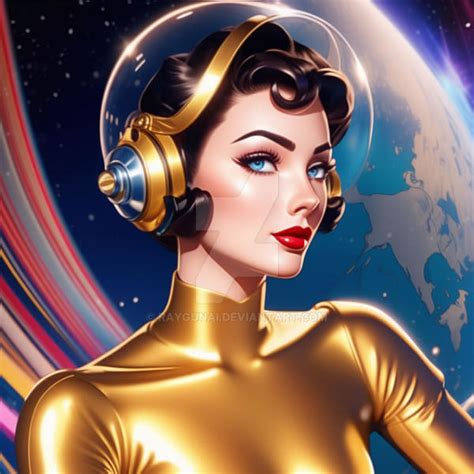 Space Girl 27 By Raygun Ai By Raygunai On Deviantart