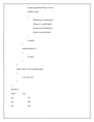 Java And J2ee Lab Manual PDF