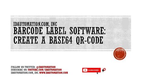 How To Encode Base64 In A Qr Code Barcode Using The Barcode Label Software Pro Youtube