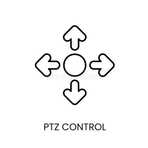 Ptz Control Line Vector Icon With Editable Stroke Stock Vector