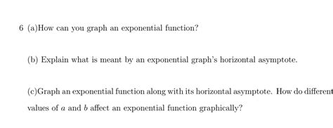 A How Can You Graph An Exponential Function B Chegg Com