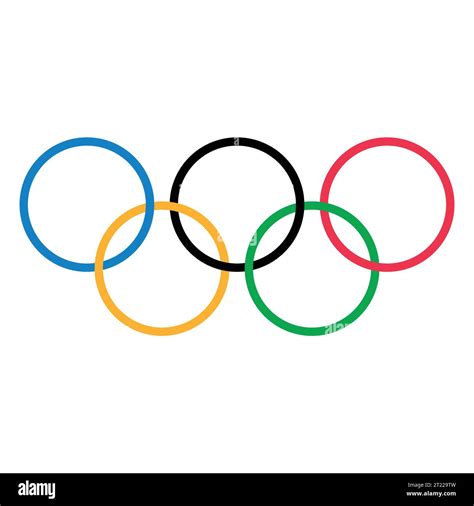 Olympic Games Logo Colorful Vector Illustration Abstract Editable Image Stock Vector Image
