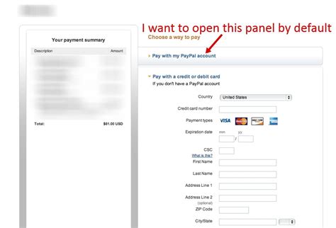 Paypal Checkout Pay With Paypal Account Set By Default Settings Stack